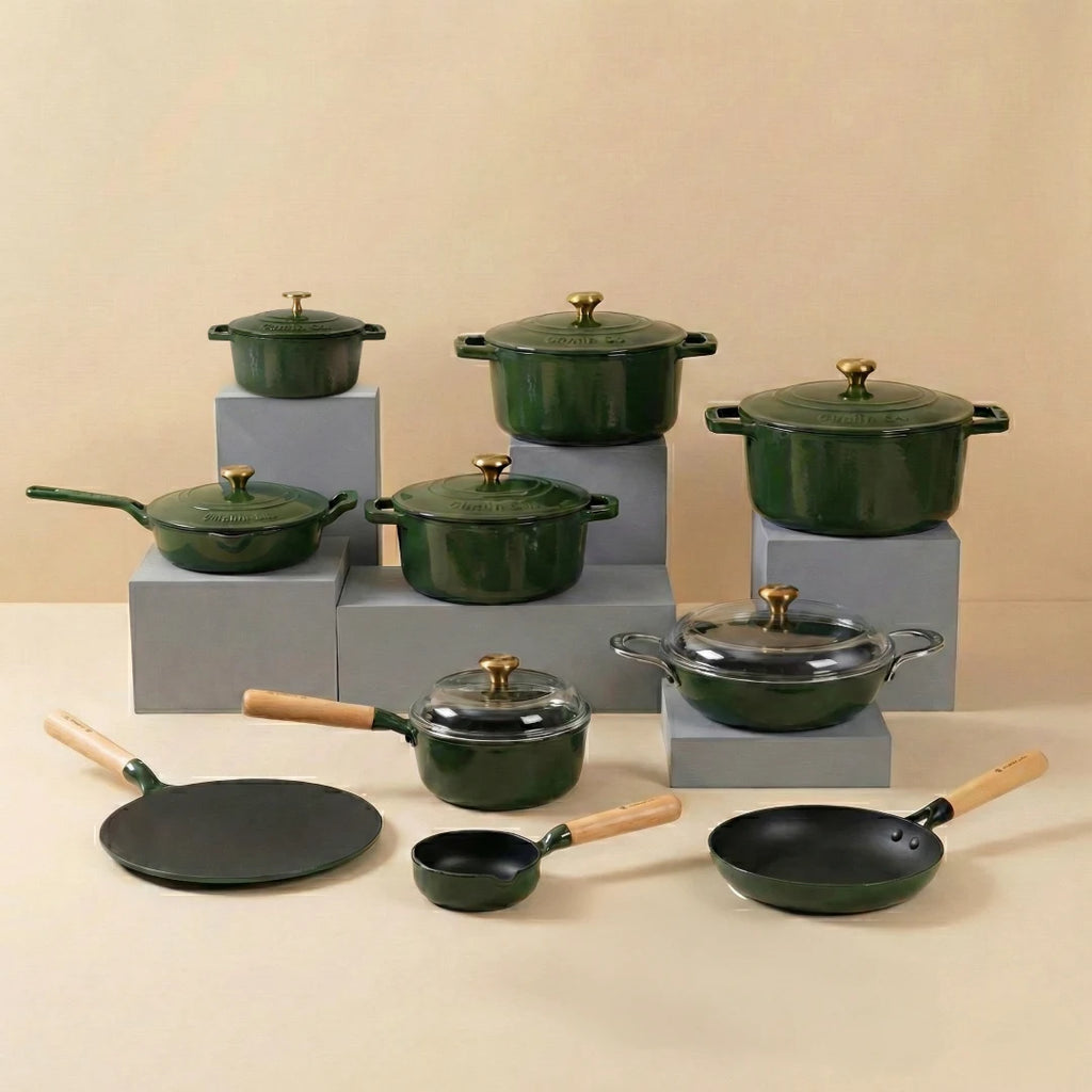 The Evergreen Kitchen Set (Iron Lid): Cookware Essential